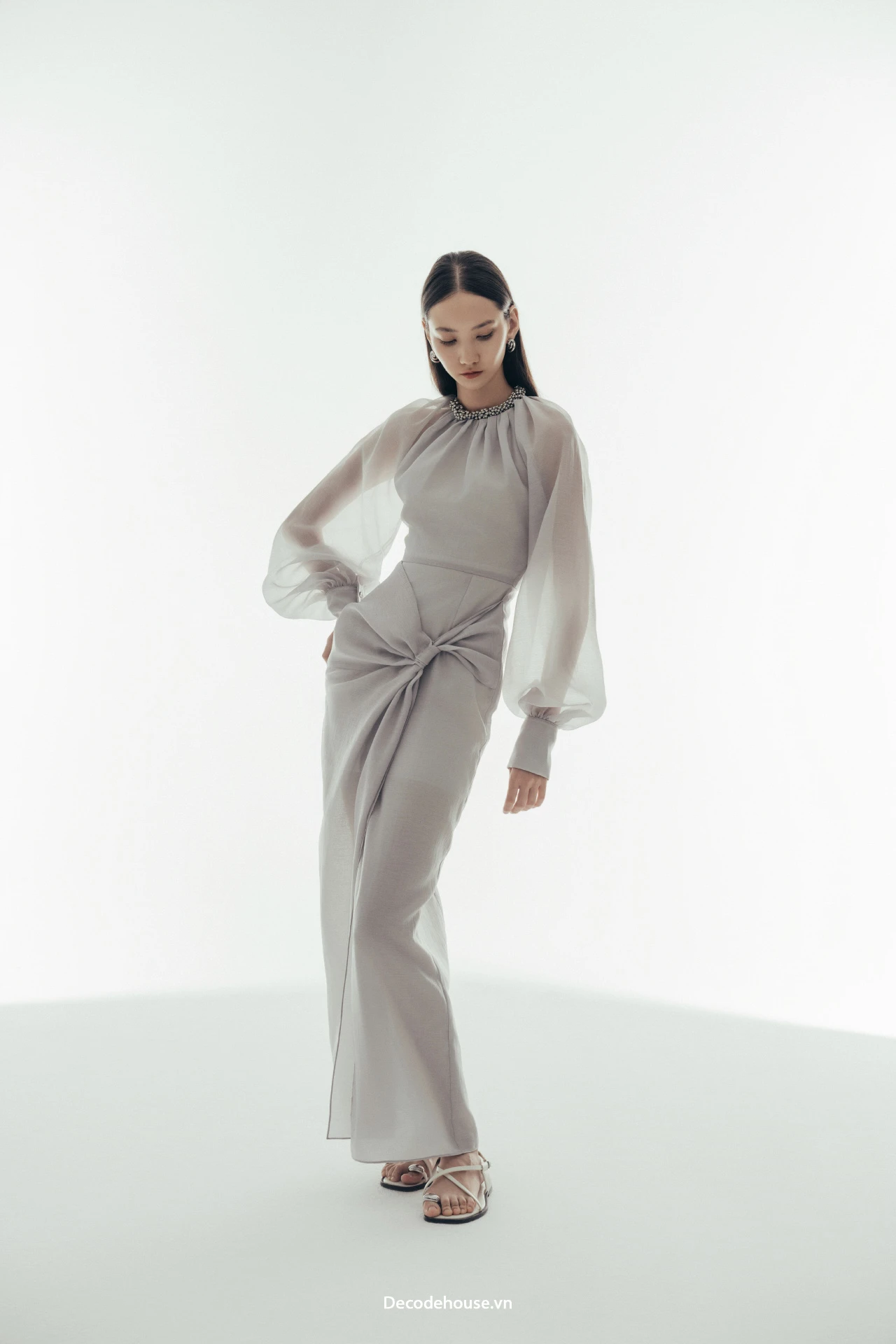 Đầm dự tiệc: RACHEL DRESS (Drape xoắn, Đầm maxi, May đo)